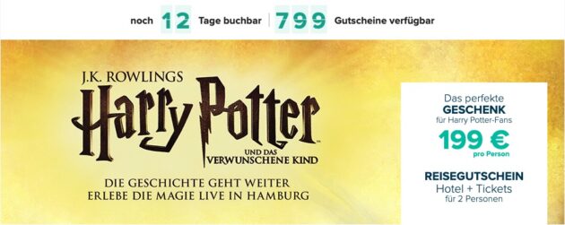Harry Potter Gutschein für Harry Potter & das verwunschene Kind