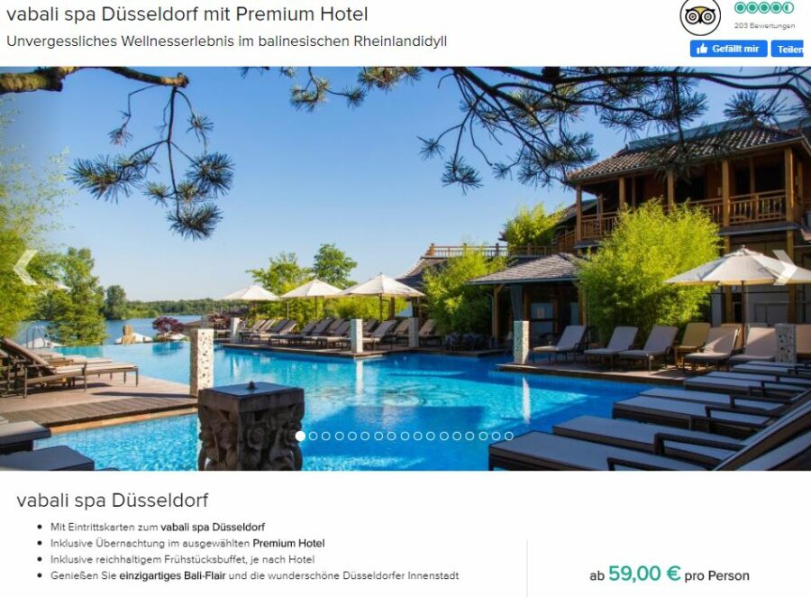 Vabali Spa Düsseldorf - 2 Tage inkl. Premium Hotel ab 59€
