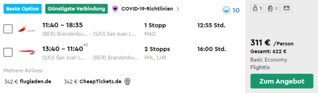 2021 ab in die Karibik: Flüge nach Puerto Rico hin & zurück nur 311 ...