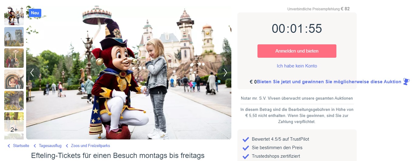 Efteling Gutschein 2 Für 1