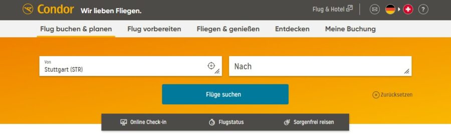 Condor Gutschein: 40€ Rabatt bei Condor | September 2022