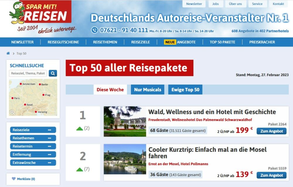 10% Spar mit! Reisen Gutschein & Kurzreisen ab 89€ | 2026