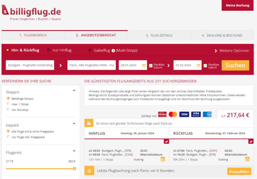 Billigflug.de Gutschein: Flüge ab nur 205€ | Dezember 2025