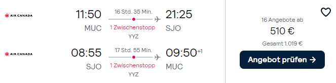 10 Tage ins Paradies: Hin- und Rückflüge nach Costa Rica nur 510 ...