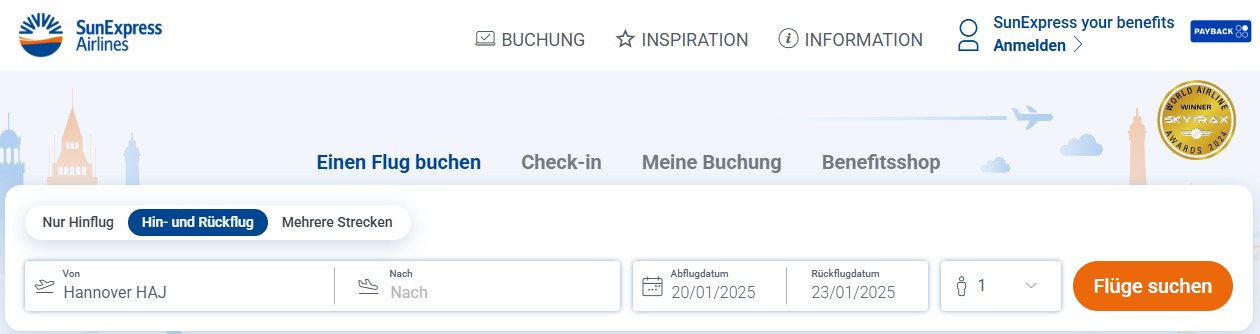 SunExpress Gutschein & Flüge ab 145€ | März 2026